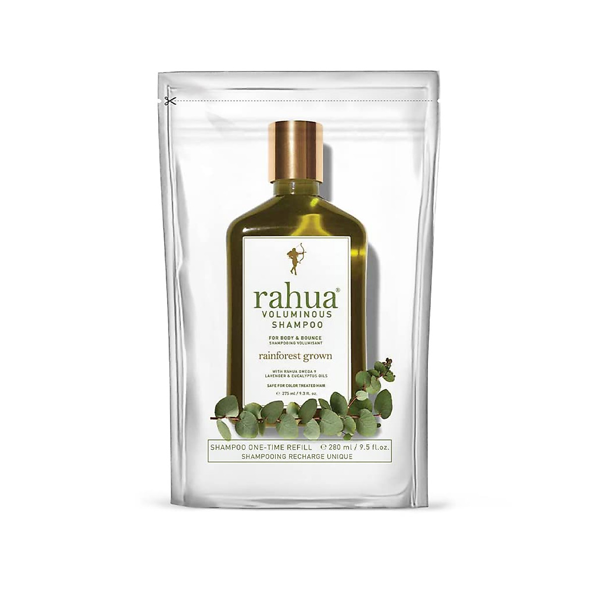 Rahua Voluminous Shampoo Refill 9.5 Fl Oz Volumizing Shampoo Made with Organic, Natural and Plant Based Ingredients, Shampoo with Lavender and Eucalyptus Aroma, Best for Fine and/or Oily Hair
