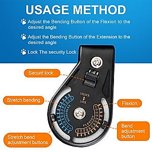 CHAMIN/RISURRY Adjustable Dog Knee Brace with Extra Collar, Support for Torn Acl Hind Leg, Tear Ligament, Osteoarthritis,Rear Leg Limp, Recovery After Surgery,et（Left Leg,L）