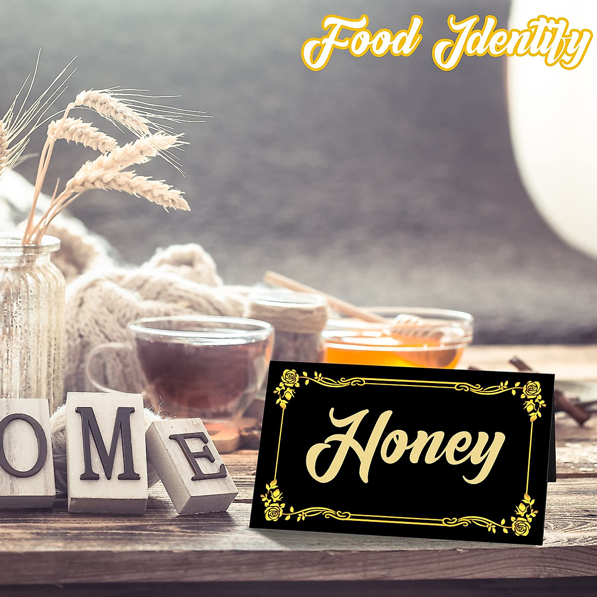 Chenkaiyang 100 Pcs Black Place Cards and Gold Pen for Weddings, Name Cards with Gold Foil Border for Table Setting Folded Table Tents Sign for Buffet Banquet Parties Events Celebrations