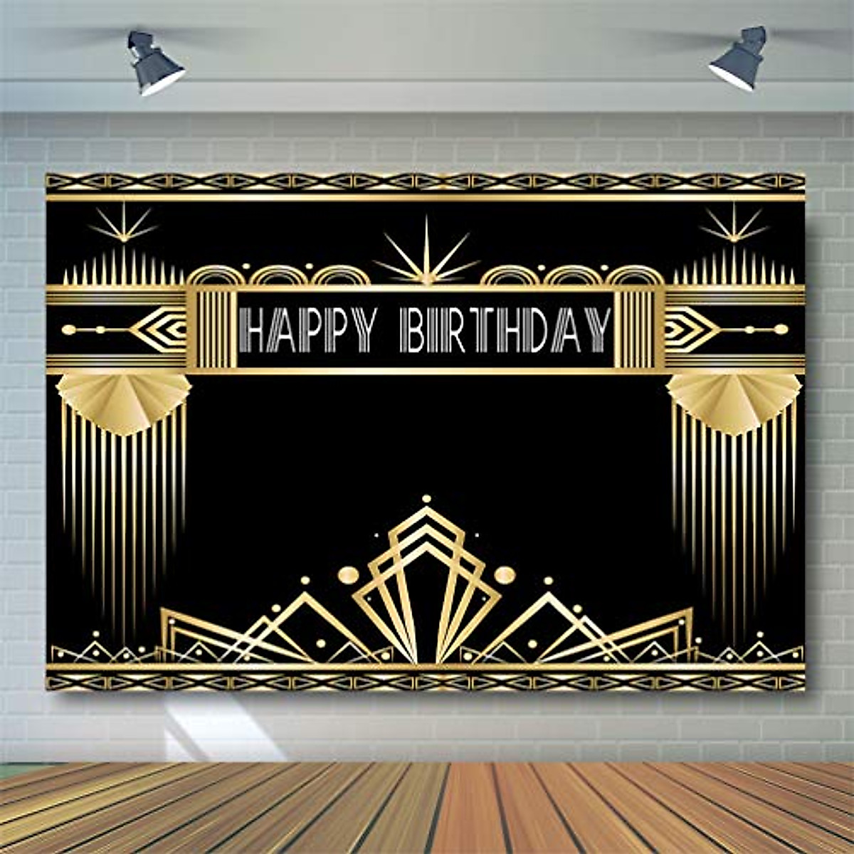 Avezano 7x5ft Great Gatsby Theme Birthday Party Backdrop Roaring 20s Retro 1920s Photo Booth Backdrop for Adults Birthday Party Decorations The Great Gatsby Theme Bday Parties Photoshoot Background