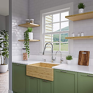 ALFI brand AB3021 30-Inch Single Bowl Bamboo Kitchen Farm Sink