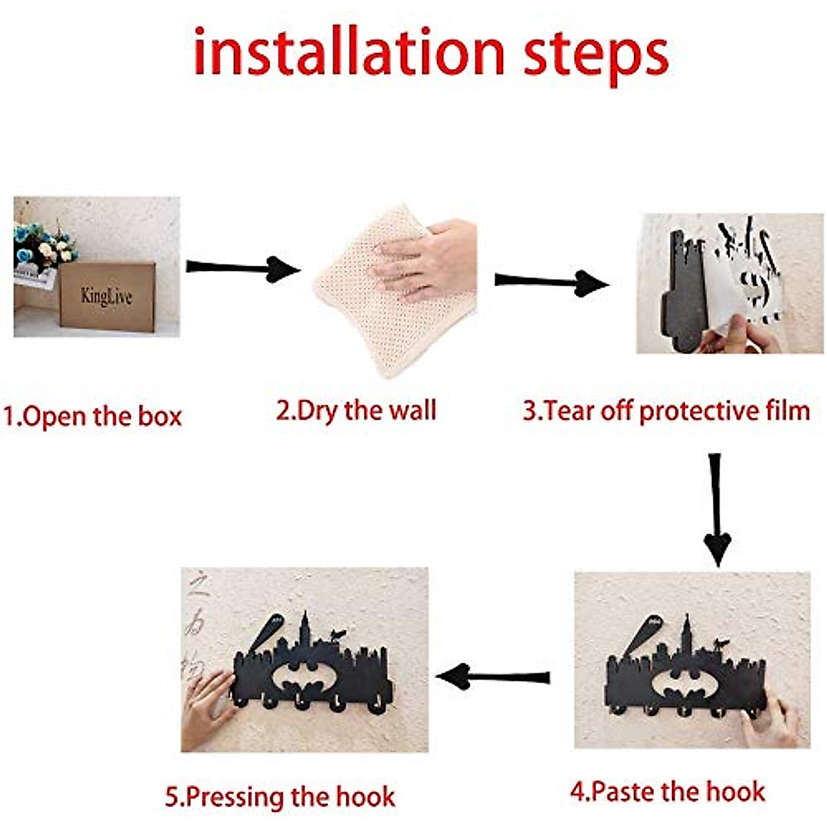 Super Mario Key Hooks-Unque Game Theme Decor Wall Hooks Heavy Duty 20LB(Max),Wall Décor,Wood Coat Hooks, Key Holder,Key Hanger for Wall、Entryway and Kitchen