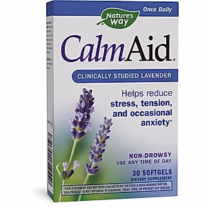 Nature's Way CalmAid, Non-Drowsy, Clinically Studied Lavender Supplement Helps Reduce Tension/Stress*