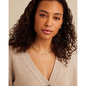 gorjana Women’s Mini Venice Necklace, Flat 2mm Snake Chain Choker, 18K Gold Plated