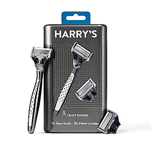 Harry's Craft Handle, White, Rubber, Contemporary, Men's Grooming, Men, Sensitive Skin, Modern Style