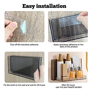 6 Pcs Small Folding Shelf for Wall, Bedside Shelf Floating Shelves for Spaces Foldable Bathroom Shelf Wall Mount Fold Up 90° Wall Shelf for Rv, Bathroom, Bedroom, Office, Living Room, Laundry