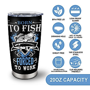 Pudmaple Fishing Gifts for Men, Unique Fishing Gifts for Dad/Grandpa/Boys, Gifts for Fisherman, Dad/Papa Fishing Gift, Fisherman Gifts, Birthday Gift for Mens Who Love to Fish, Fish Gifts Tumbler 20oz