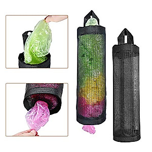 Supkiir Plastic Bag Holder, 4 Pack Grocery Bag Dispenser Foldable Washable for Kitchen Plastic Bag Storage