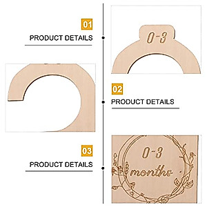 LKYUYV (7 Pieces) Baby Closet Dividers, Adventure Baby Closet Dividers By Month, Nursery Closet Organizer Wooden Newborn Wardrobe Divider Kids Clothes Divider to Arrange Clothes with Separator