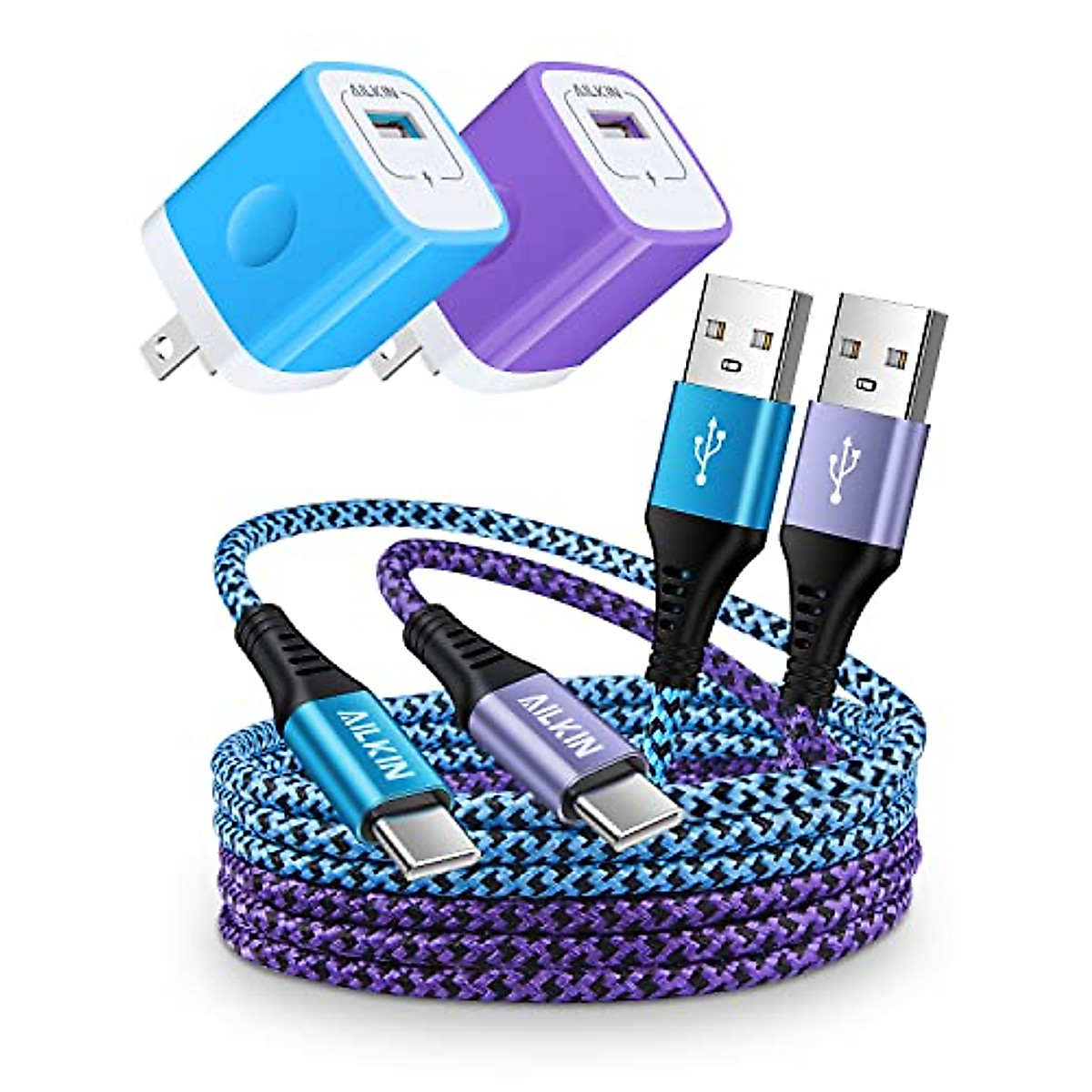 Android Charger, Type C USBC Charging for Samsung Tab A7 Lite S8 Plus, Galaxy S23 S22 Ultra S21+ S21 S20 Fe 5g S10 A32 A12 A42 A02s A03s A53 5g Note 10 Plus, USB Wall Charger Block + 6 Ft USB-C Cable