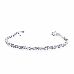 Beyond Brilliance 1/2 Carat Round Natural Diamond Tennis Bracelets for Women | Miracle-plated Sterling Silver Bracelets | Fine Jewelry for Her | Gift Box Included