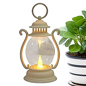 Vintage Lamp | Battery Powered LED Camping Lantern - Decorative Night Light for Bedroom Living Room Outdoor Graden Patio Camping Harrod