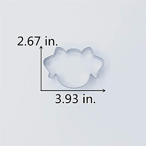 LILIAO Dog Face Cookie Cutter for Homemade Dog Biscuit Treats - 4 x 2.7 inches - Stainless Steel