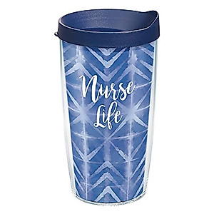 Tervis Nurse Life Made in USA Double Walled Insulated Tumbler Travel Cup Keeps Drinks Cold & Hot, 16oz, Clear