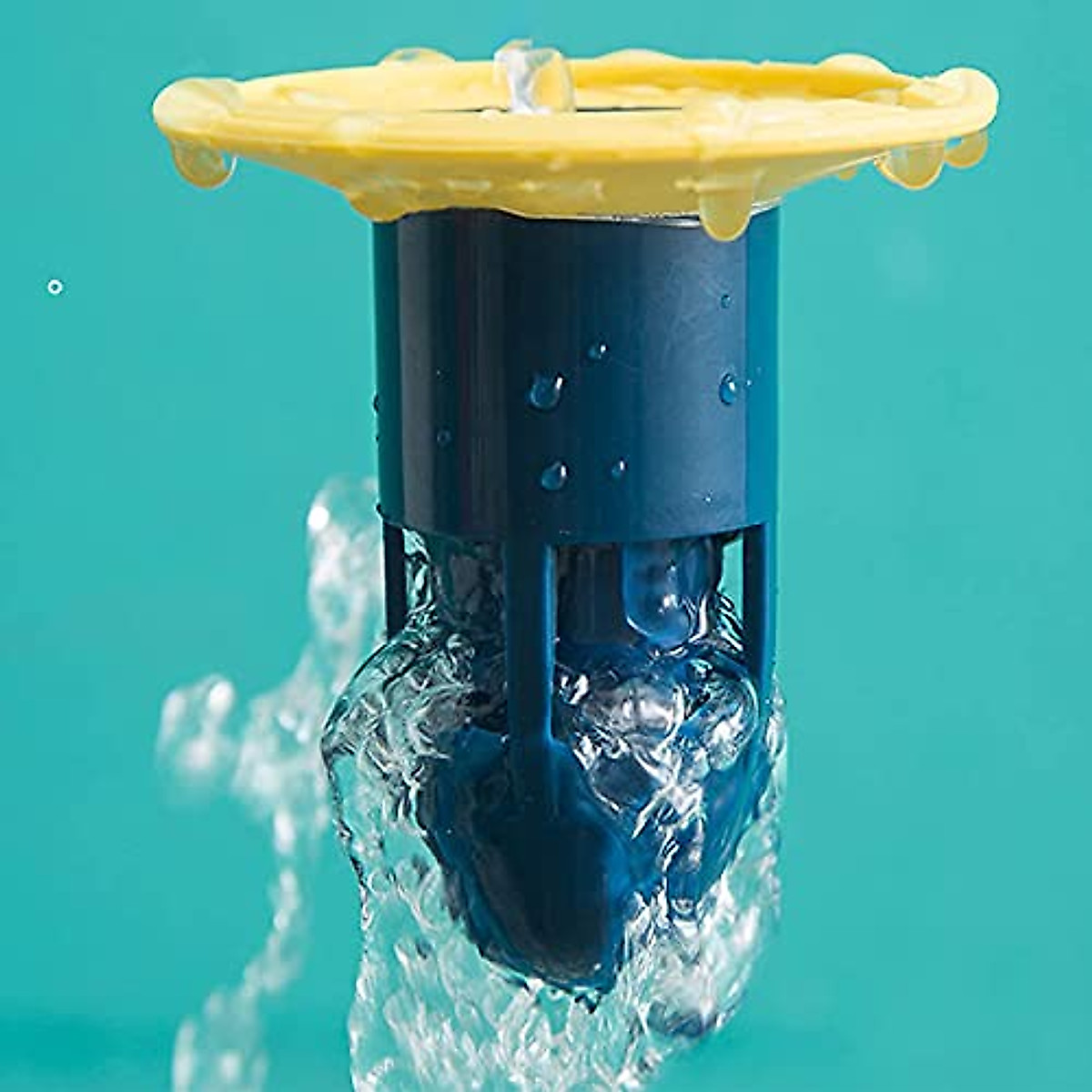 Shower Floor Drain Backflow Preventer Valve Sewer Core Drainage Insert Drain Plug Hair Catcher Gas Sealer Floor Strainer Trap Seal (Black-2Pack)