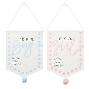 Mud Pie New Baby Announcement Sign, Boy 18 1/2" x 11"