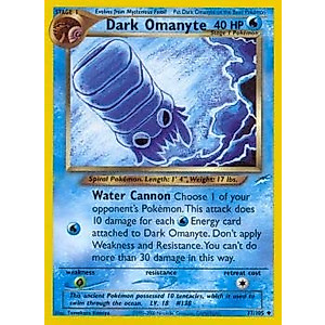 Dark Omanyte - 37/105 - Uncommon - Unlimited Edition