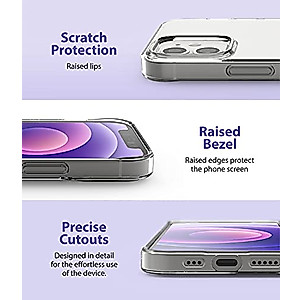 Ringke Air Shoulder Strap Compatible with iPhone 12 Case, Crossbody Neck Lanyard with Clear TPU Silicone Phone Cover for 6.1-inch (2020) - Clear