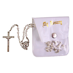 Communion Gifts First Set with Rosary and Mass Book (Pink)