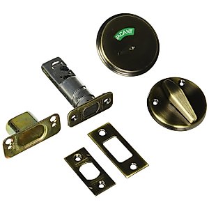 Schlage B571 One Sided Deadbolt with In Use Indicator, Oil Rubbed Bronze, Key Lock, 5.79 in Length, 4.29 in Width, 3.09 in Height