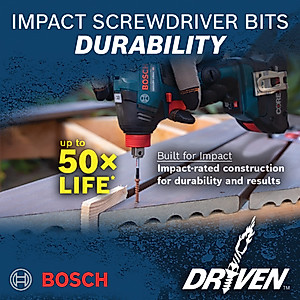 BOSCH SDMSD45 45-Piece Driven Impact Tough Screwdriving Custom Case Assorted Set with Included Storage Case
