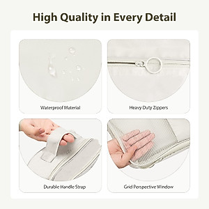 Travel Shoe Bag Holds 3 Pair of Shoes, Hezelf Shoe Storage Pouch for Travel and Daily Use, Travel Suitcase Shoe Organizer, Waterproof