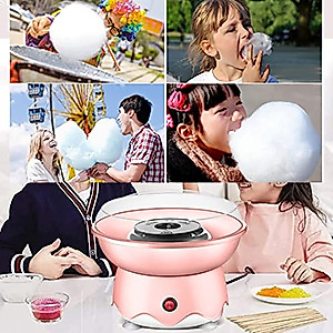Cotton Candy Machine for Kids, Professional Cotton Candy Maker Machine BPA Free with 10 Cones and Sugar Scoop for Birthday Parties, Children's Day