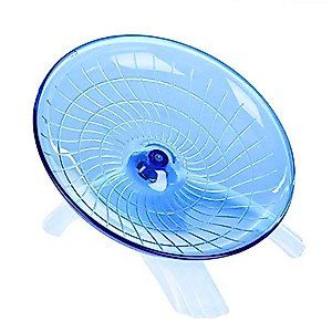 zswell1 Pack Exercise Wheel Jogging Running Silent Spinner Hamster Flying Saucer for Syrian Hamsters Rat Gerbils Mice Chinchilla Guinea Pig Squirrel and Other Small Animal (Blue)
