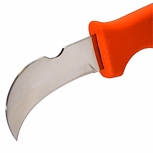 Jameson 32-70-O-2PK Hawkbill Cable Splicer Skinning Knife with Orange Handle 2-Pack