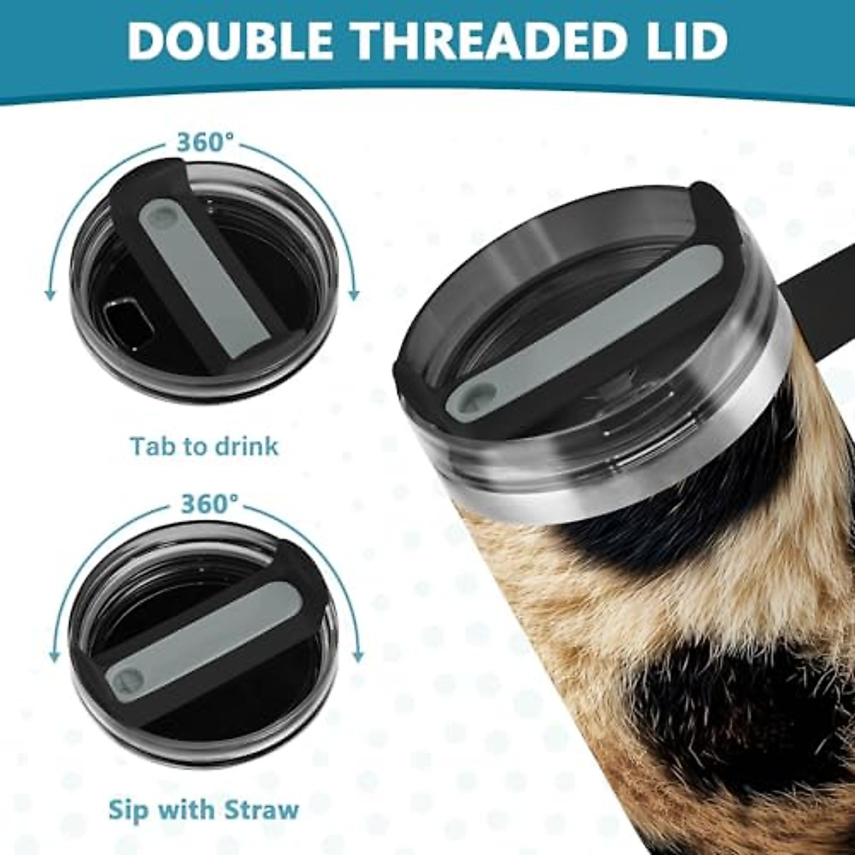 Flradish 30oz Tumbler with Handle, Fashion Leopard Print Stainless Steel Tumbler with Lid and Straws Double Wall Vacuum Insulated Leakproof Coffee Travel Mug