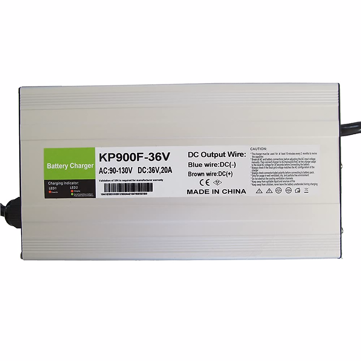 aunstarwei 36V 20A Golf Cart Battery Charger with Crowsfoot Style Connector Crowfoot Plug