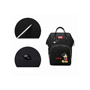 OMGA Mummy Mickey Mouse Diaper Bag Oxford Stylish Nappy Bags With Multi-Function for Baby (pink)