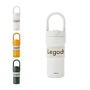 Odense Legodt 2 Way Tumbler 24oz with 2 in 1 Lid & Flexible Handle - Straw Available Insulated Travel Coffee Mug with Leak Proof - Double Stainless Steel Keeps Drinks Hot or Cold(Vanilla Cream)