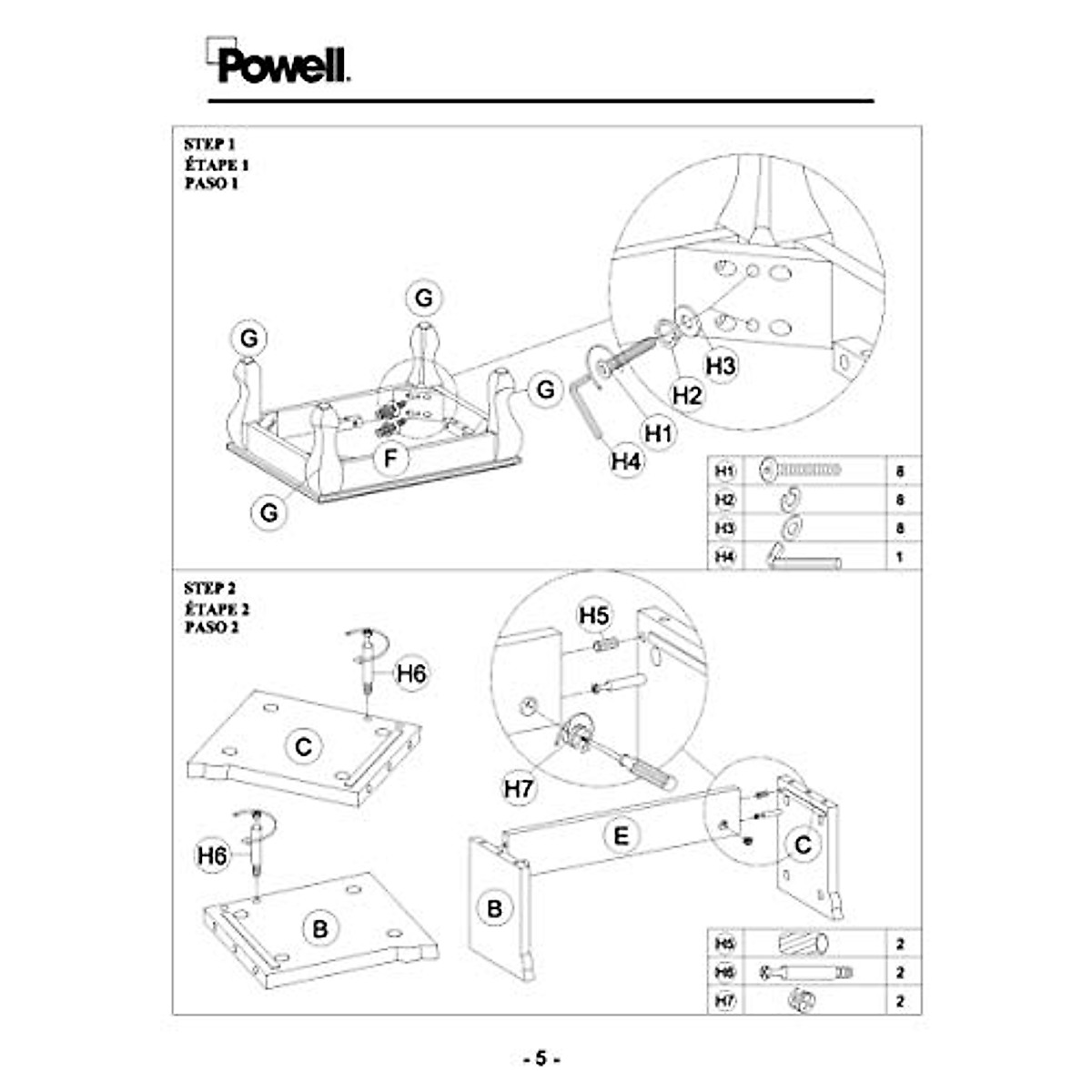 Powell Attic Cherry Bed Steps