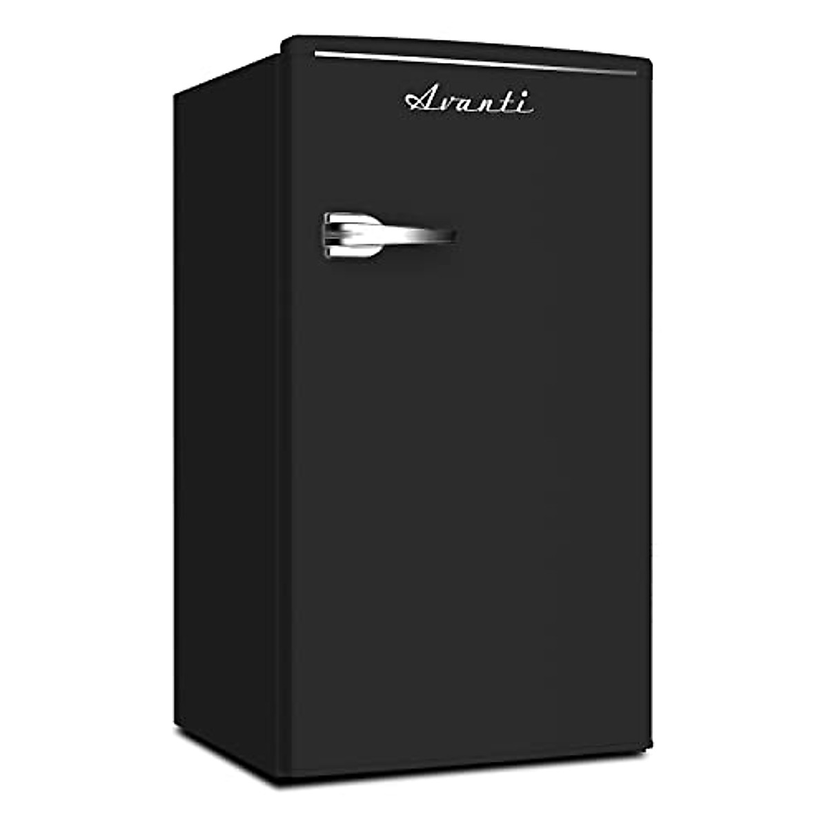 Avanti RMRS31X1B-IS Retro Mini Fridge for Home Office or Dorm, Manual Defrost and Adjustable Temperature, 3.1 Cu.Ft, Black