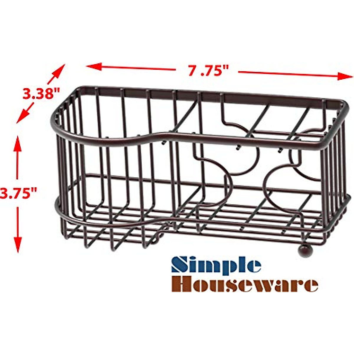 Simple Houseware Multi-Functional 6 Slots Toothbrush Holder, Bronze