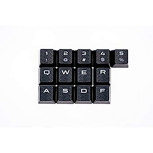Cherry MX Key Switch FPS Backlit keycap Gray 13 Keys, Used for Corsair Gaming Keyboard! (Black)