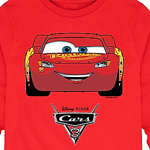 Disney Cars - Lightning McQueen - Toddler and Youth Long Sleeve Graphic T-Shirt - Size Large Red