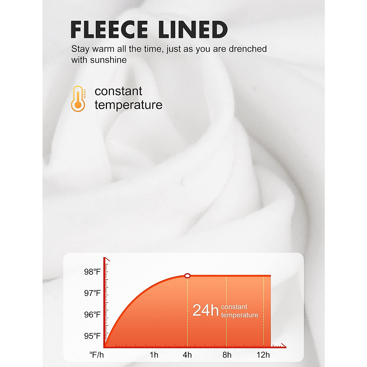 BALEAF Thermal Long Sleeve Running Shirt Women Workout Tops Gym Clothes Mock Neck Fleece Hiking Skiing Base Layer for Winter Cold Weather White L