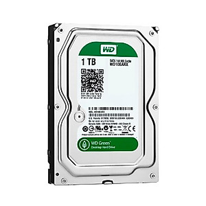 WD Green 1 TB Desktop Hard Drive: 3.5 Inch, SATA III, 64 MB Cache - WD10EARX
