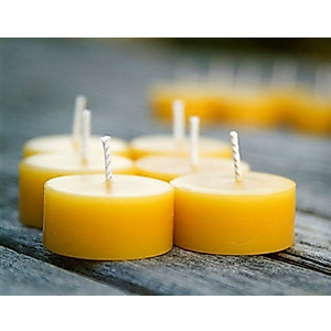 Bluecorn Beeswax 100% Pure Beeswax Tea Light Refills (no Cup) (Raw, 48 case)