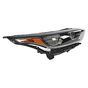 TBVECHI Headlight Assembly for 2019 2020 2021Kia Forte Halogen w/LED DRL Passenger Side Headlamp Replacement, Black Housing Clear Lens Front Head Light Lamp 92102M7100 92101M7100