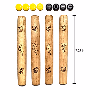 LENITH YUTNORI Korean Board Games 윷놀이 Yunnori Floor Games for Family, Adults, Party, Strategy Wood Stick Games (Normal)