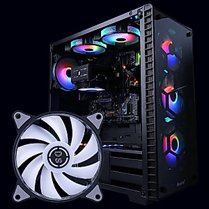 DS 120MM Case Cooling Fan for Computer Case, Fans Side LED Running Lights Effect for PC Case, ARGB Fans with Controller Kit (6Pack RGB Fans kit, G Series)