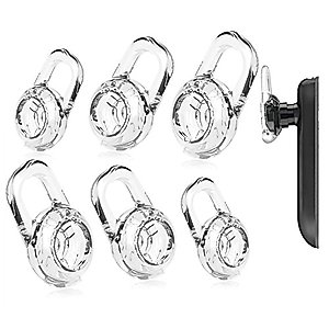 6 Pack Clear Earbuds EarGels Small Medium Large for Discovery 925 975 Wireless Bluetooth Headset Ear Gel Bud Tip Gels Buds Tips Eargel Eartip Earbuds Silicon Headset Replacement (Clear)