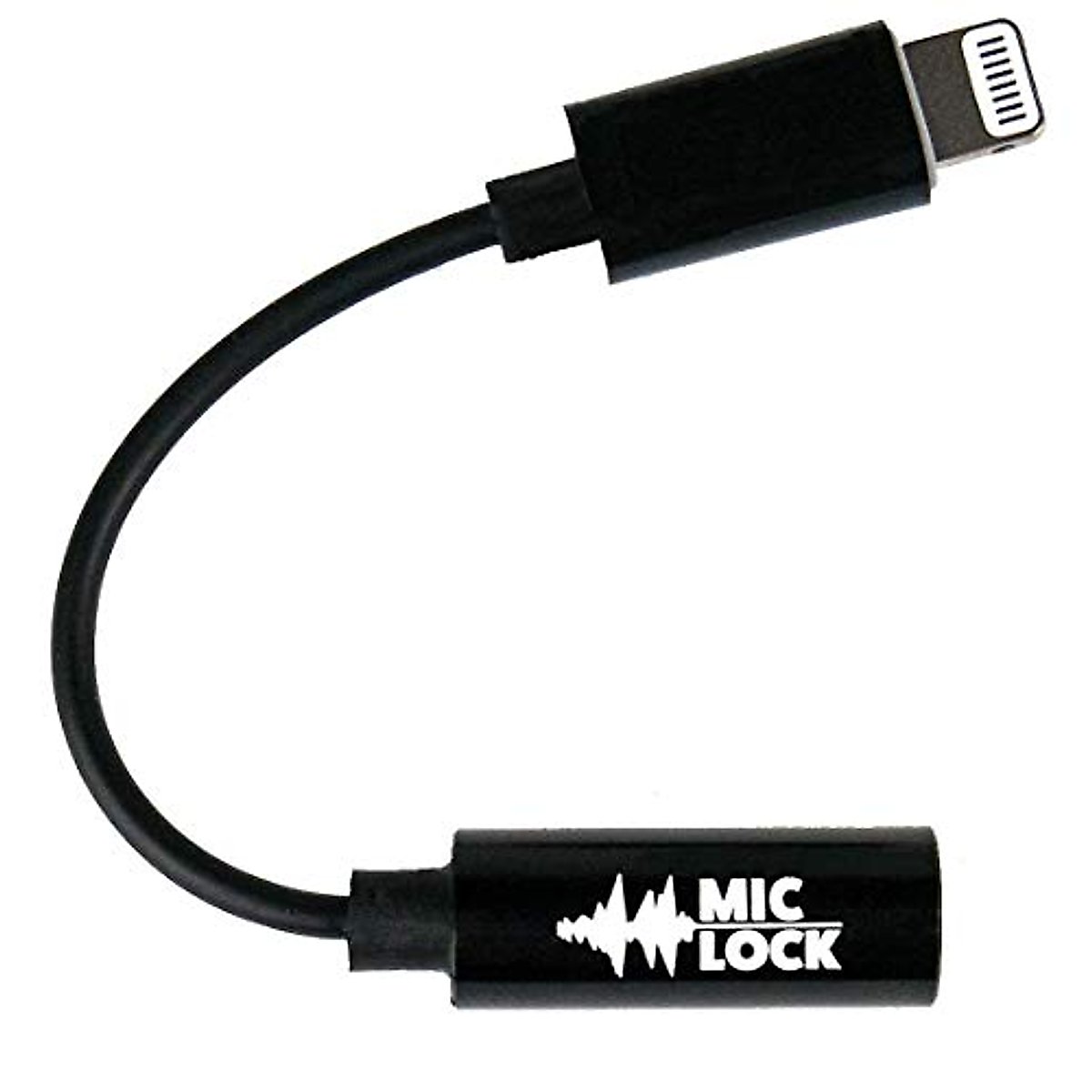 Mic-Lock Lightning with Sound Pass - Audio and Data Security Privacy Protector - Lightning to 3.5mm Headphone Adapter (Single Pack)
