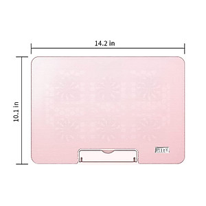 Gaming Laptop Cooling Pad,Laptop Cooler Cooling Pad for 12-17 inch Laptop Slim Portable USB Powered with 6 Quiet Fans and Rotary Switch Control (Pink)