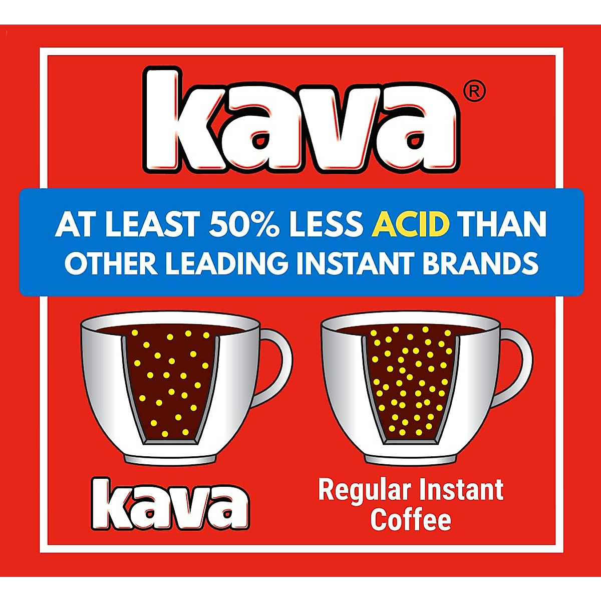 Kava Coffee Low Acid Neutralized Instant Coffee, 4 Ounce (Pack of 3)