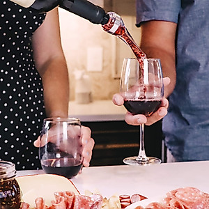 AirVi Wine Aerator and Professional Pourer, Premium Wine Decanter Spout and Red Wine Enhancer, Ideal Gifts for Wine Accessories, Enhances Taste and Texture, Fits Standard Wine Bottles