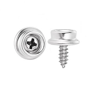 Gttyowyin 24PCS Stainless Steel Screws Marine Grade Boat Canvas Snaps 3/8"Socket with Stainless Steel 5/8"Screw, Snaps for Boat Cover, Snap Screw Stud, Made of high-Quality Materials